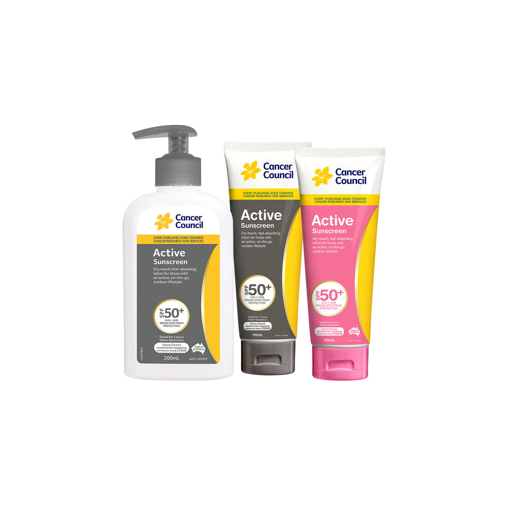 Cancer Council | Active Sunscreen | SPF50+ Protection – Cancer Council Shop