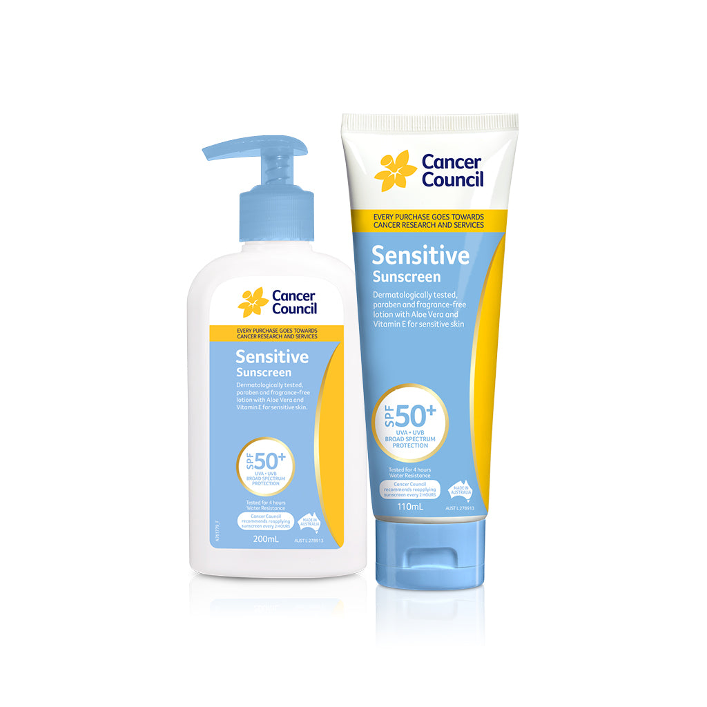 Cancer Council | Sensitive Sunscreen | SPF50+ Protection – Cancer ...