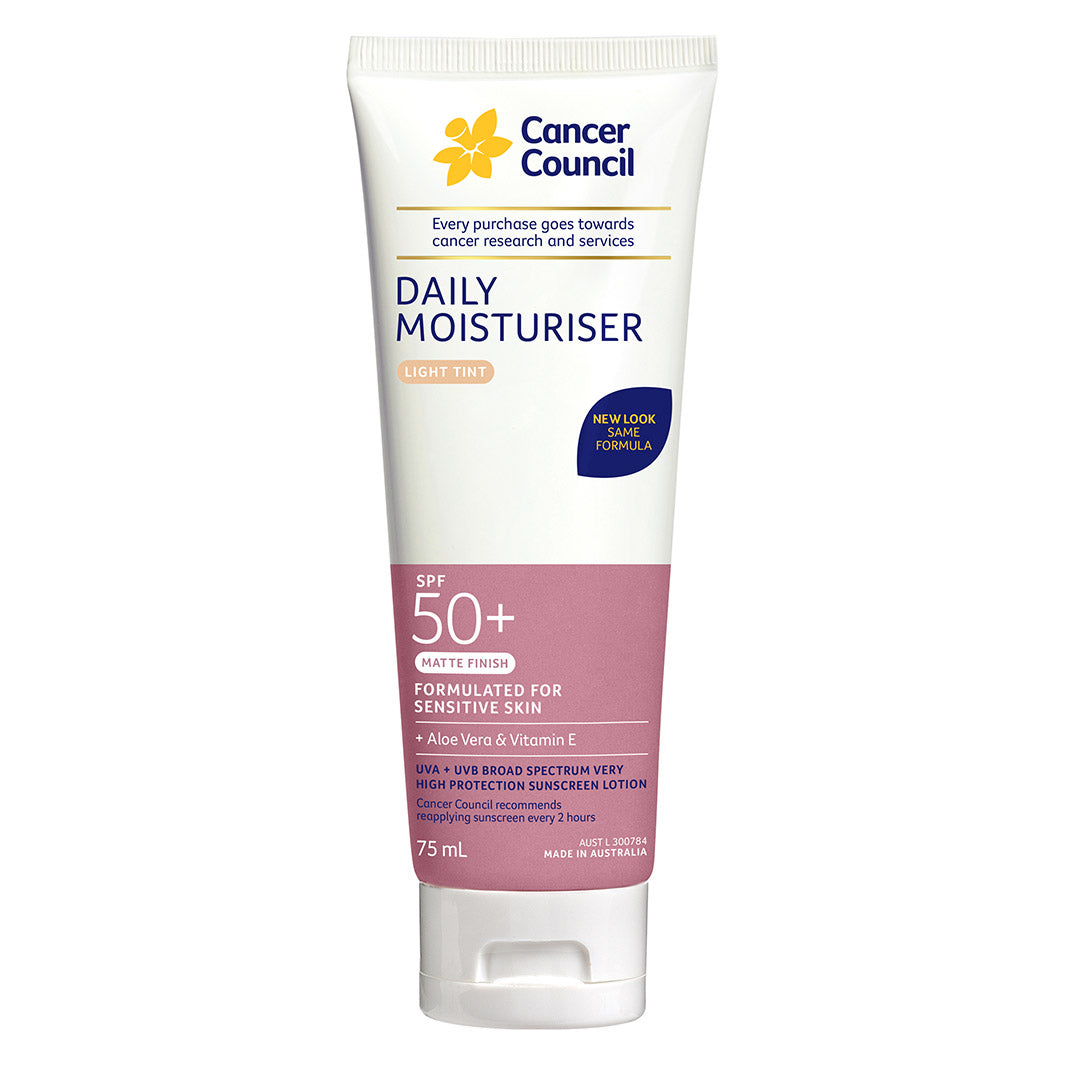 Tinted Daily Moisturiser SPF50+ Light 75ml | Cancer Council – Cancer ...