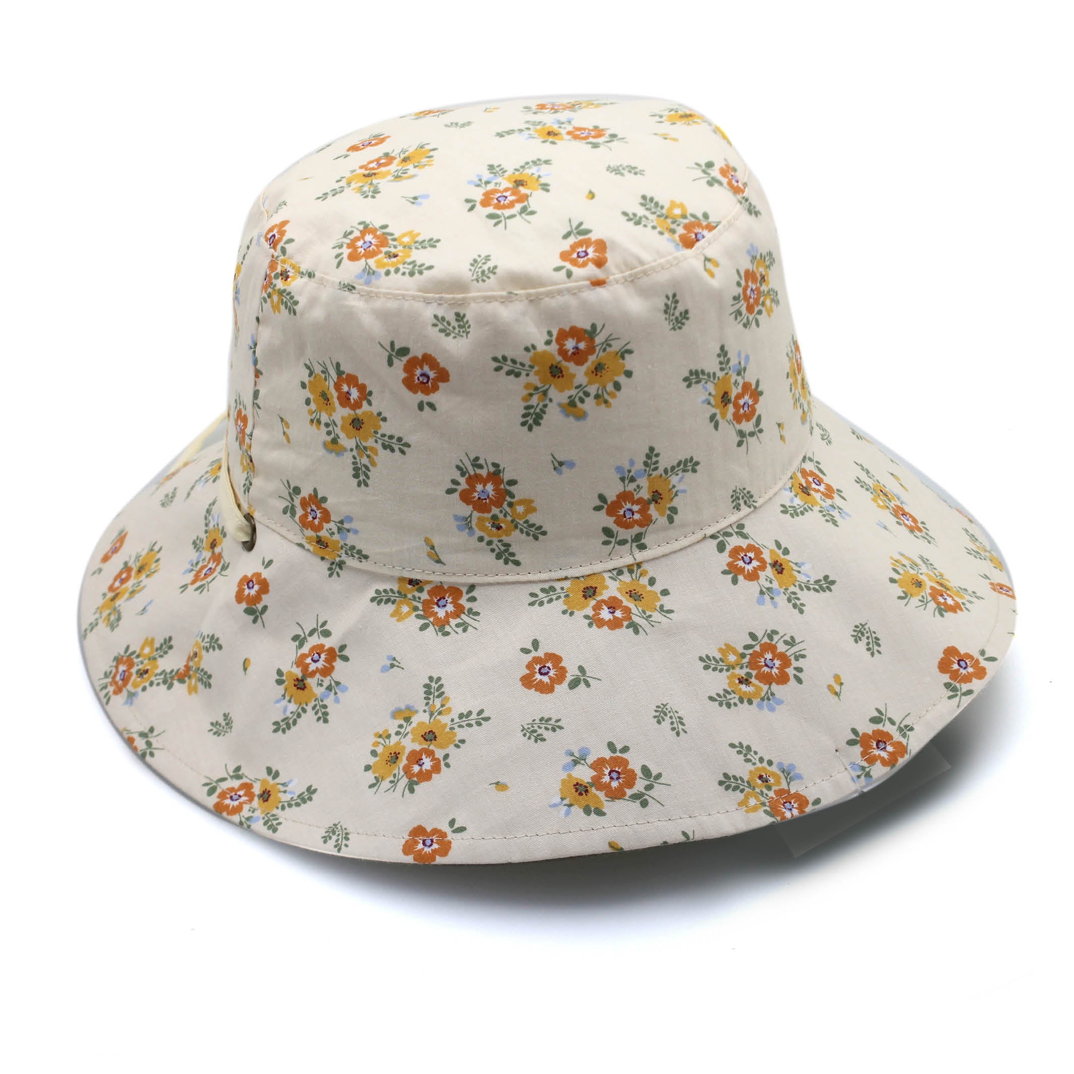 Dora Bucket Hat - Beige Flowers – Cancer Council Shop