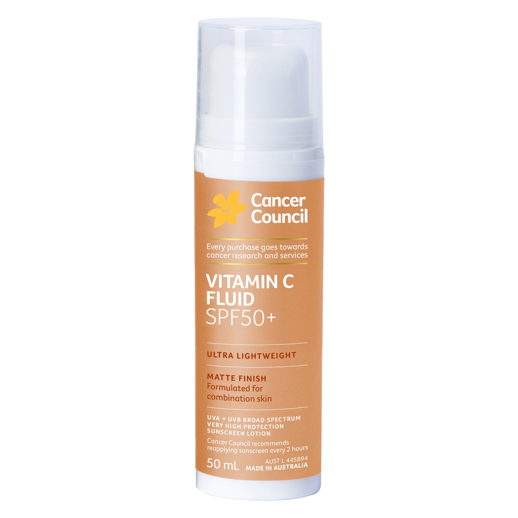 Vitamin C Fluid SPF50+ 50ml – Cancer Council Shop