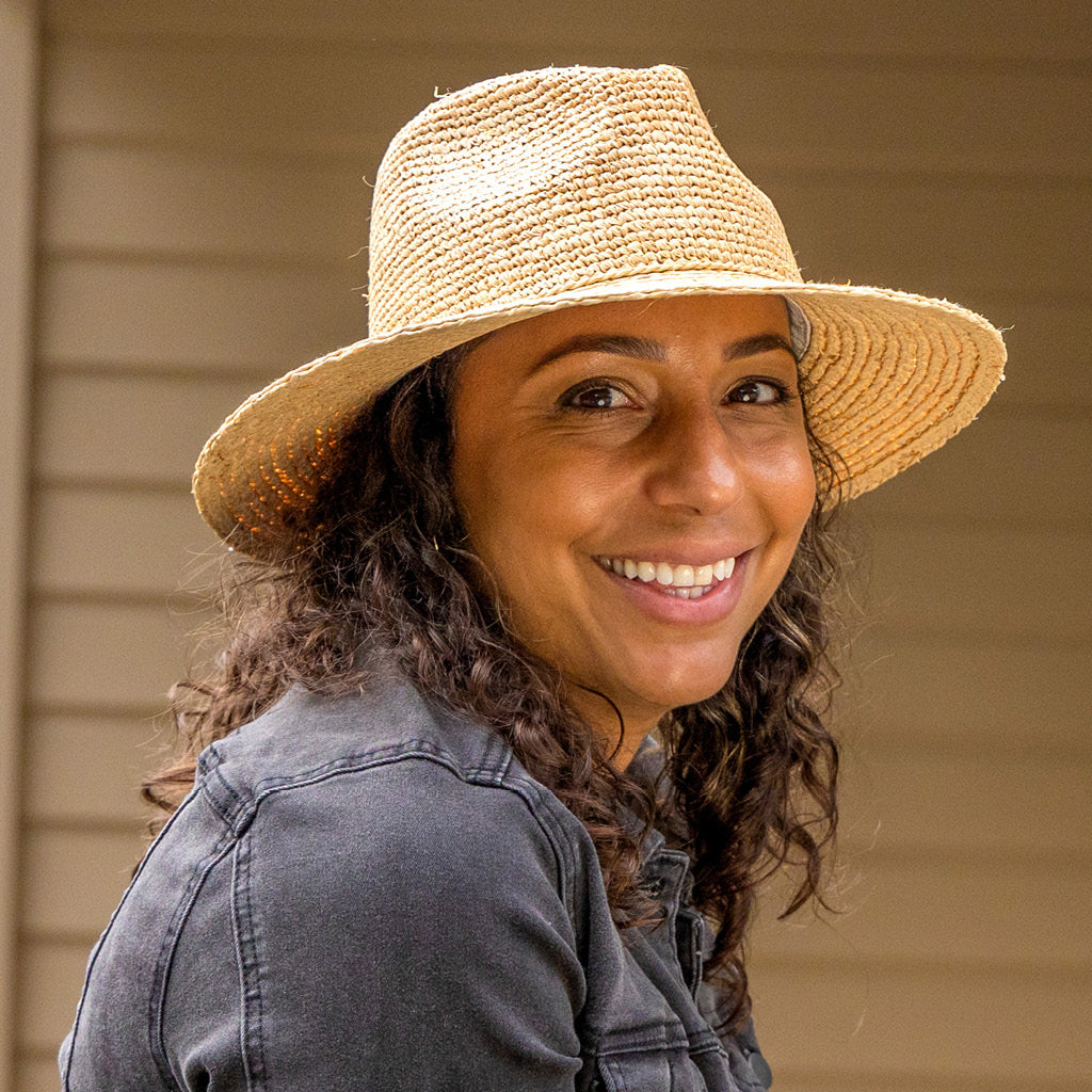 Flora Raffia Fedora Hat - Natural – Cancer Council Shop