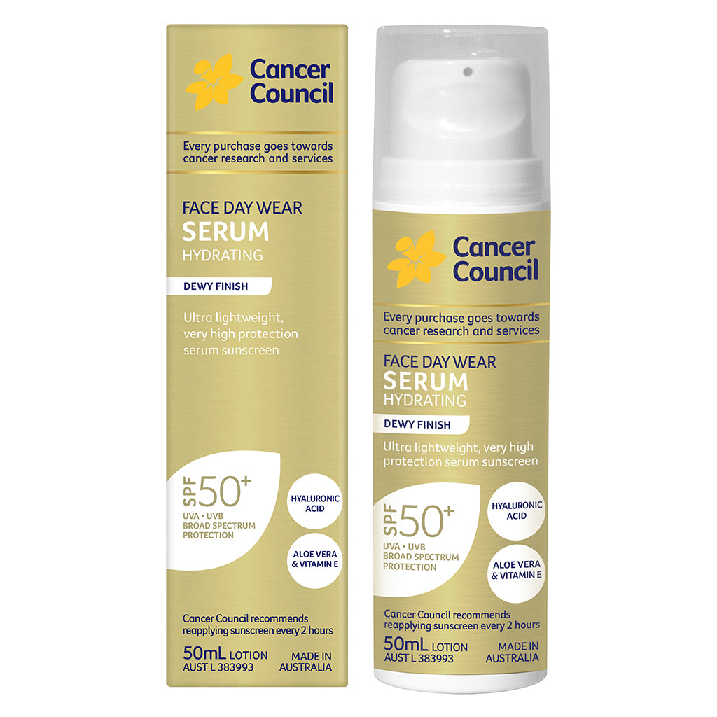 Face Day Wear Serum Hydrating SPF50+ 50ml – Cancer Council Shop